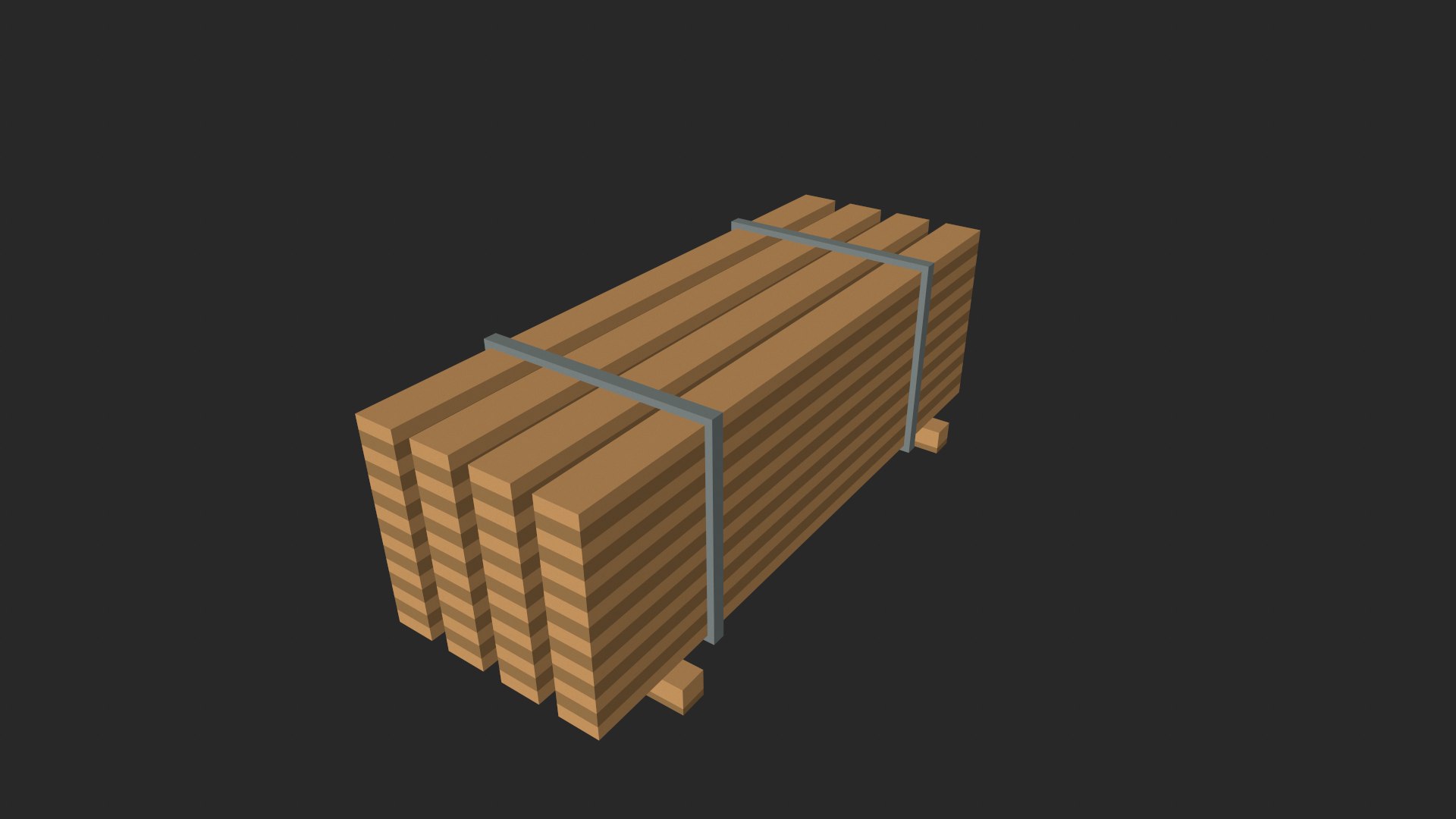 Voxel Bunch of Wooden Blocks 3D model - TurboSquid 1778193