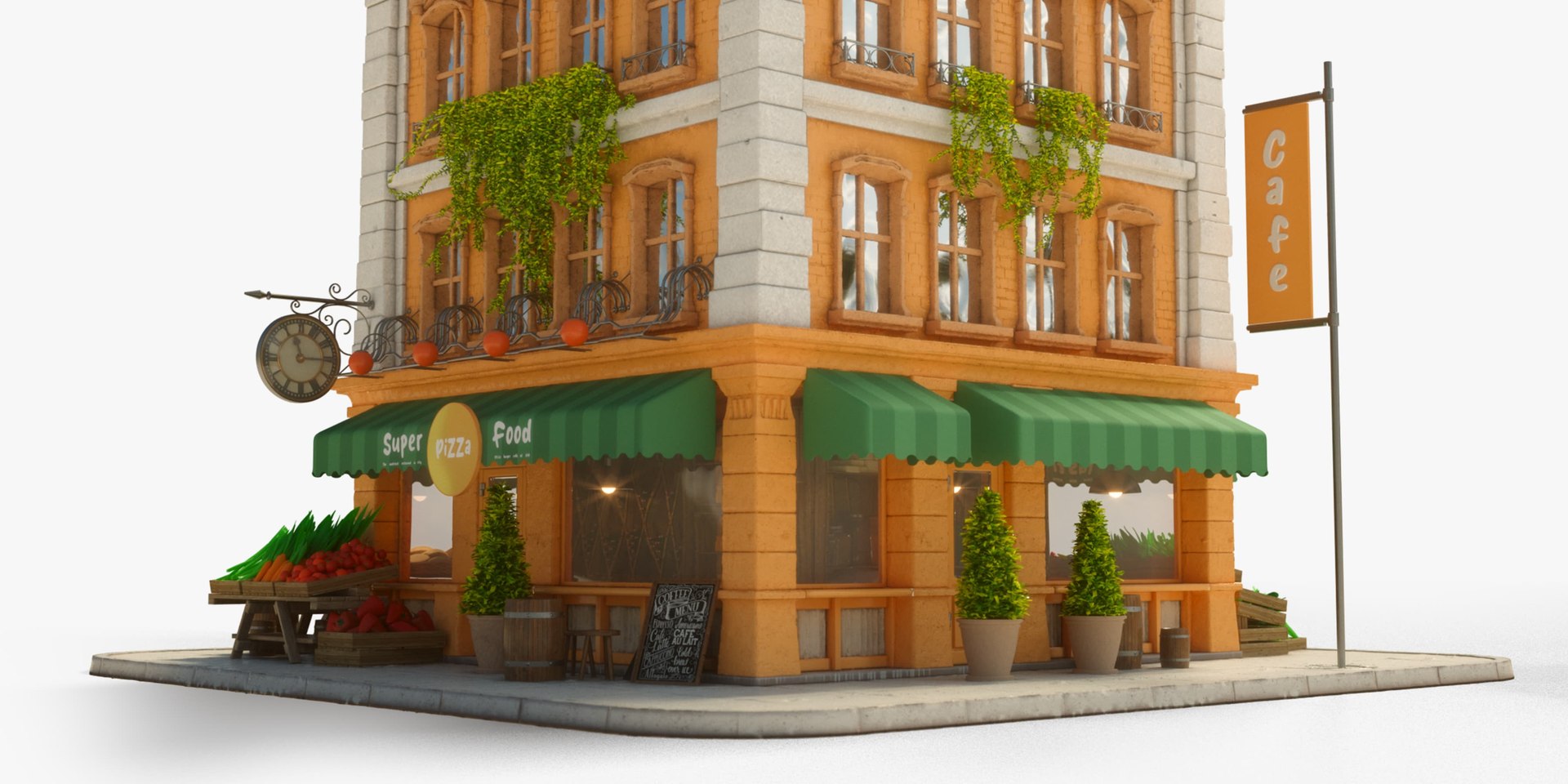 3D Model CARTOON BUILDING - TurboSquid 2111401