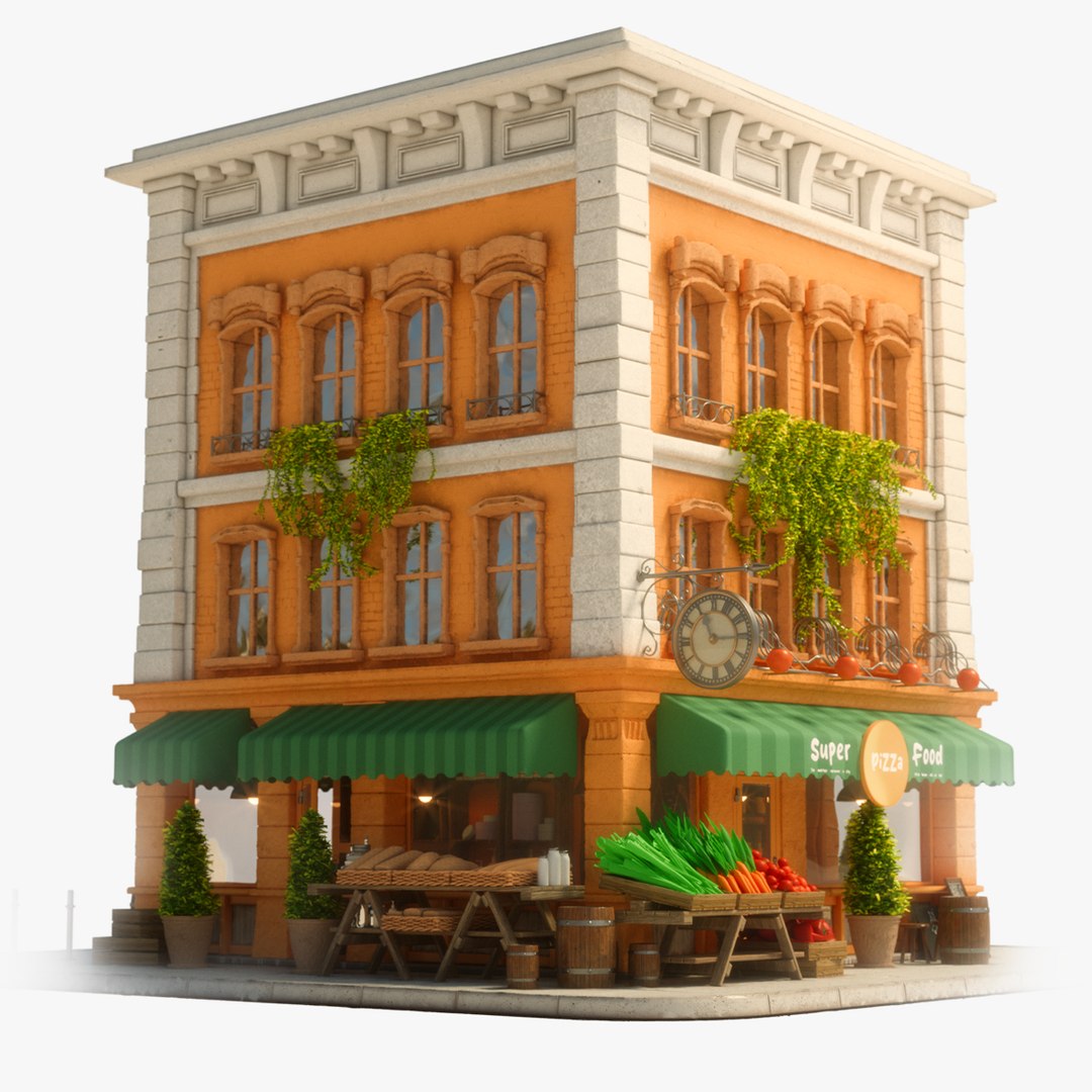 3D model CARTOON BUILDING - TurboSquid 2111401