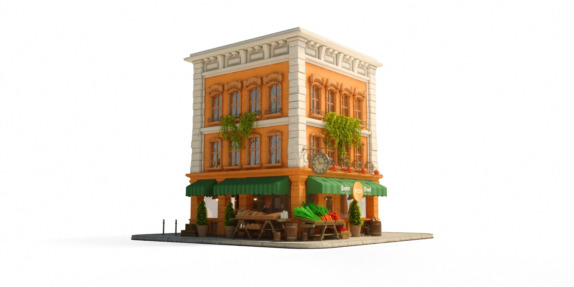3D Model CARTOON BUILDING - TurboSquid 2111401