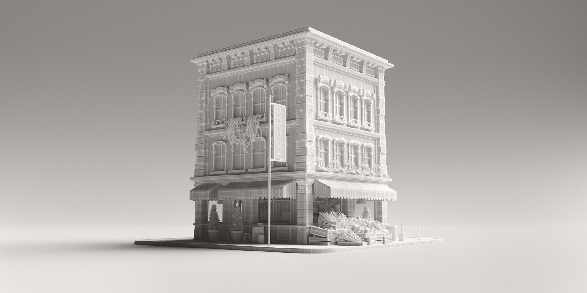 3D Model CARTOON BUILDING - TurboSquid 2111401