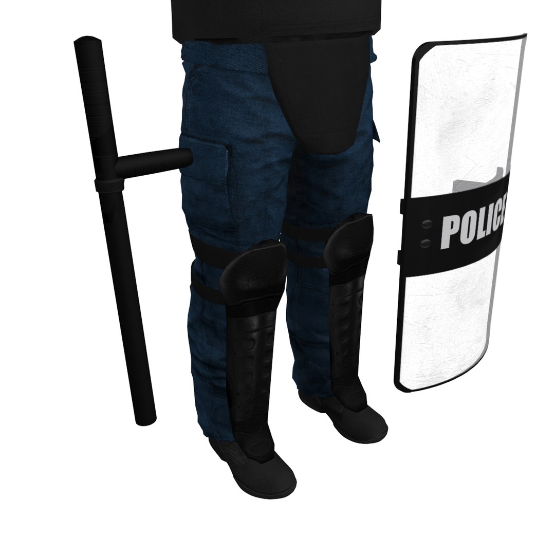 3d Riot Police Officer S Model