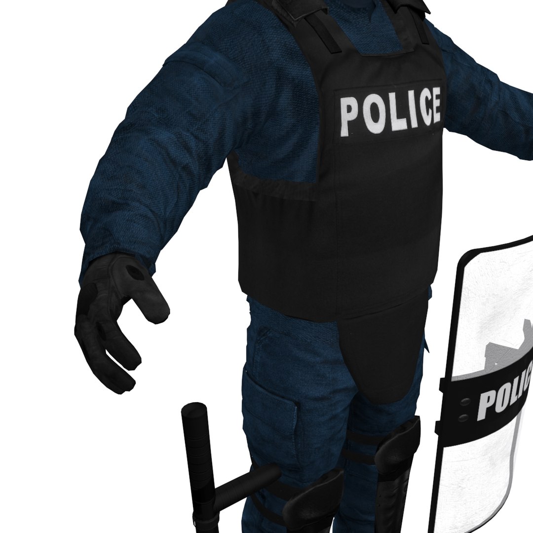 3d Riot Police Officer S Model