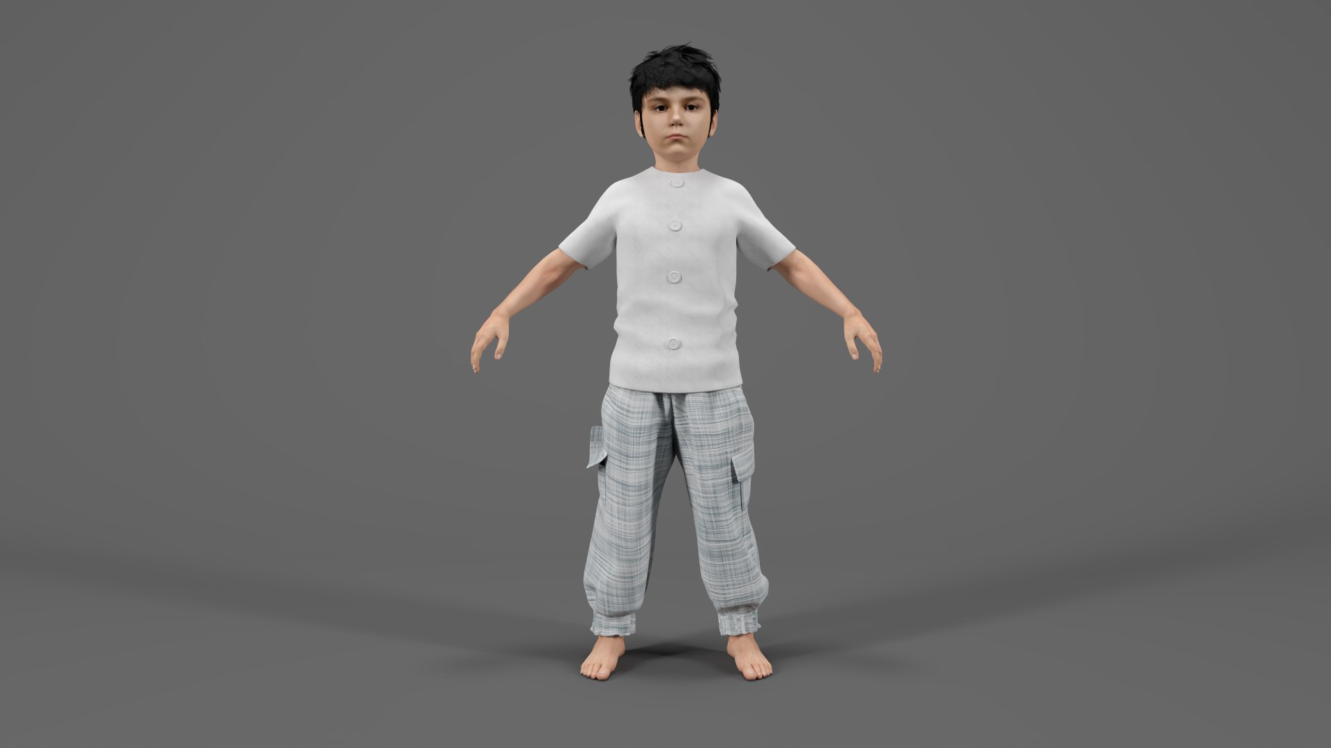 3D Child Character Model-Rigged Animated Model - TurboSquid 2396226