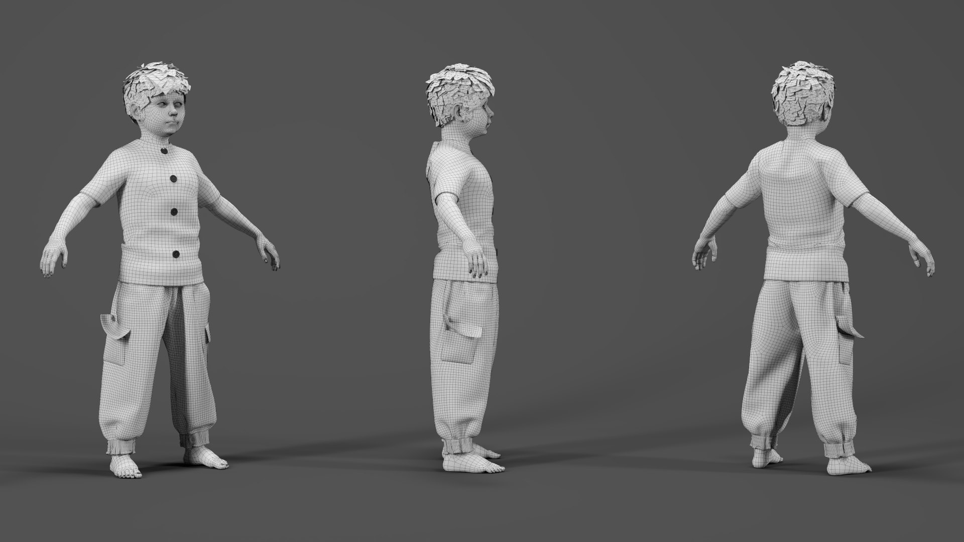 3D Child Character Model-Rigged Animated Model - TurboSquid 2396226