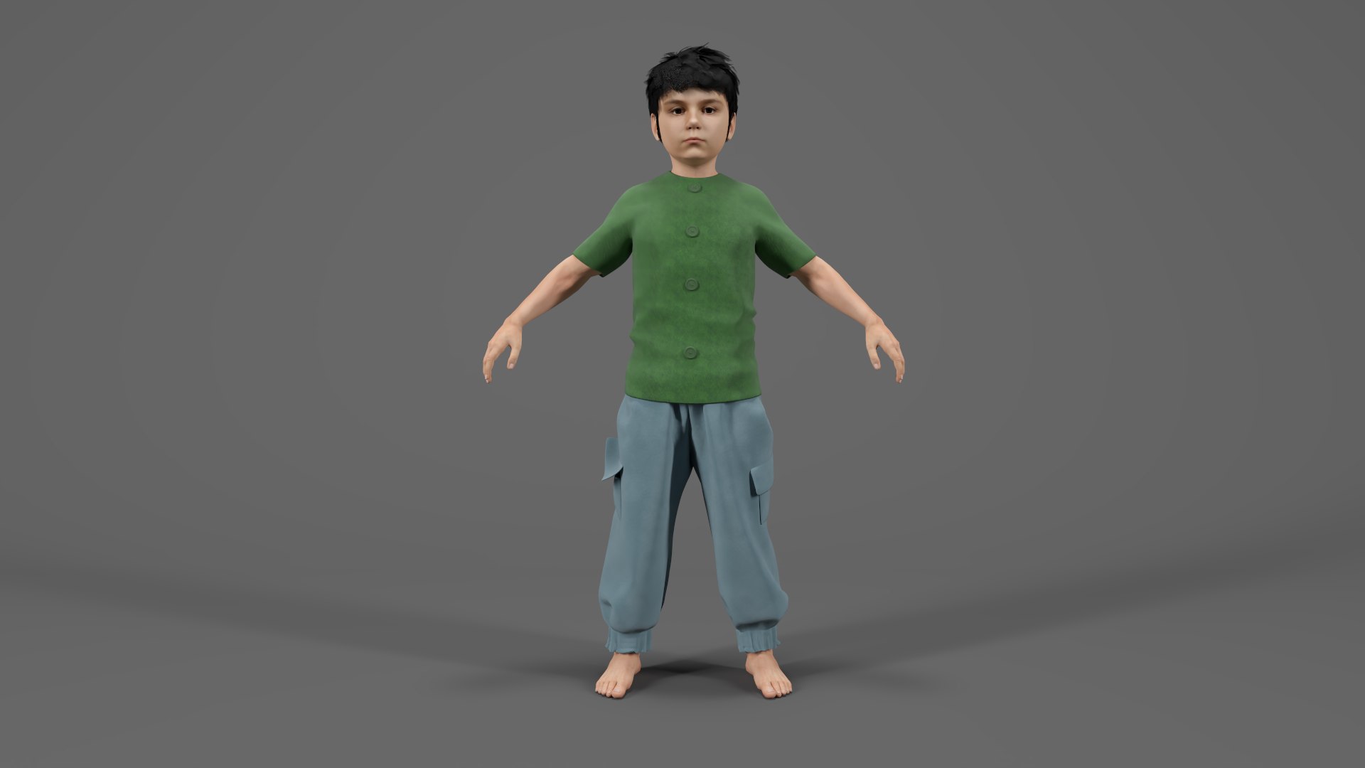 3D Child Character Model-Rigged Animated Model - TurboSquid 2396226