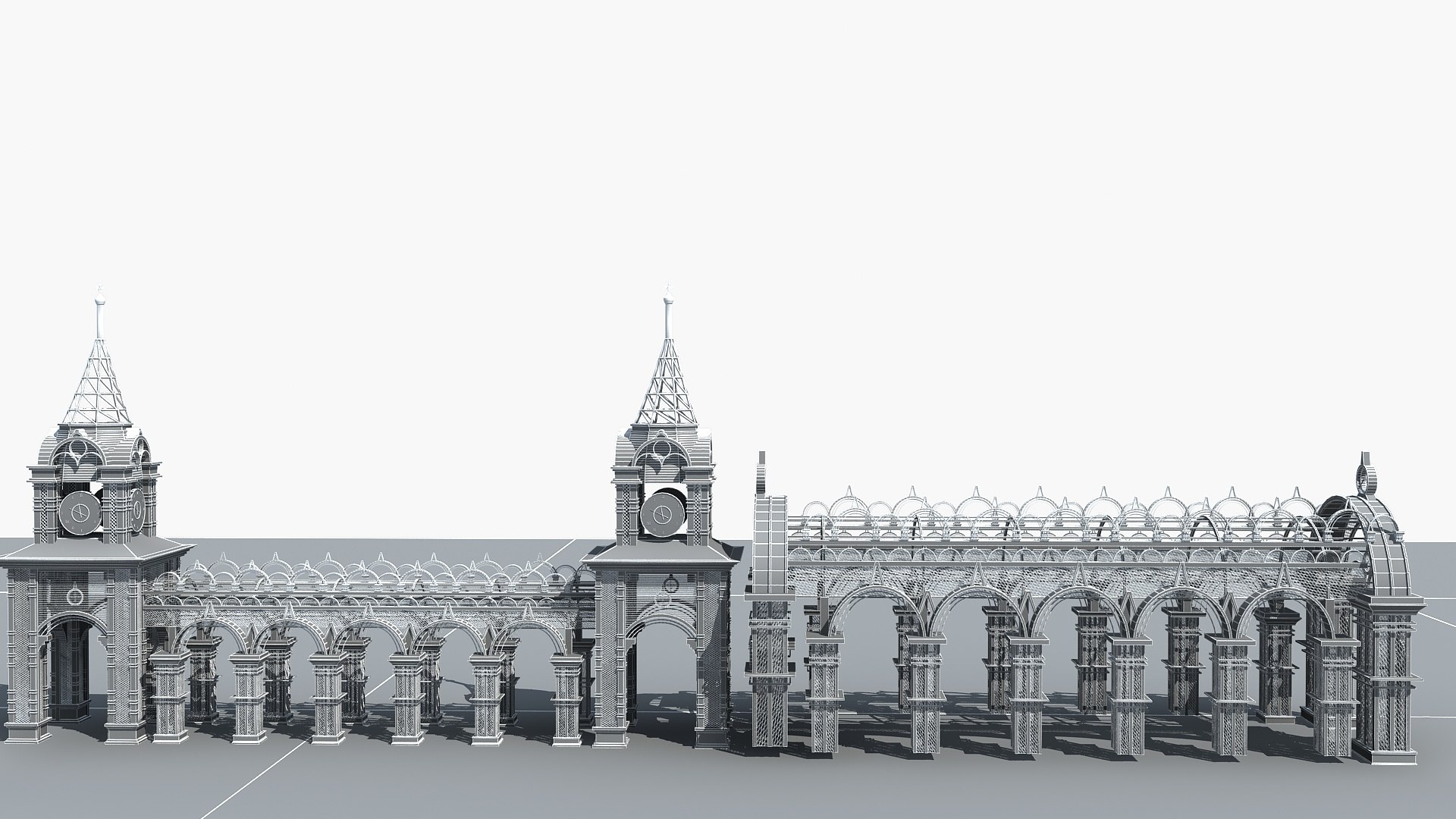 Old Style Corridor Model - TurboSquid 2085169