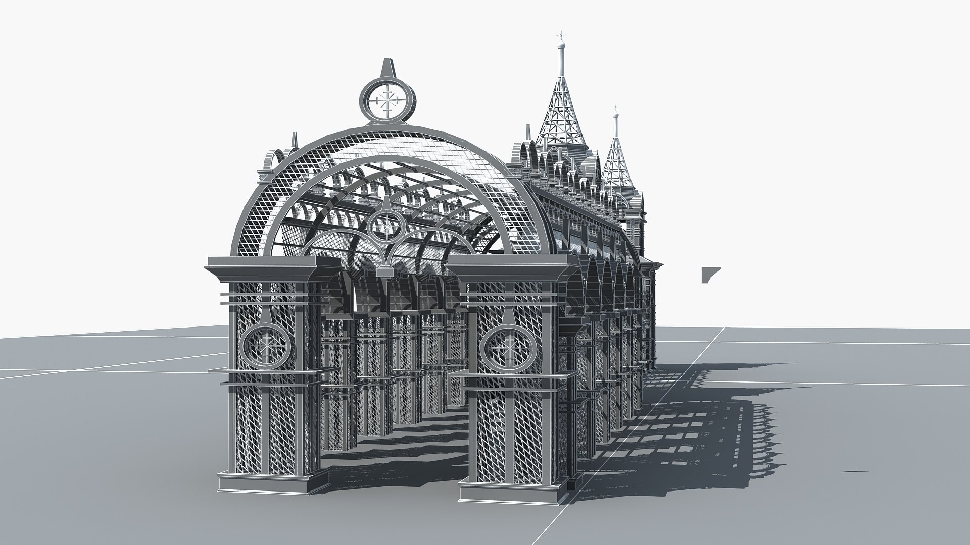 Old Style Corridor Model - TurboSquid 2085169