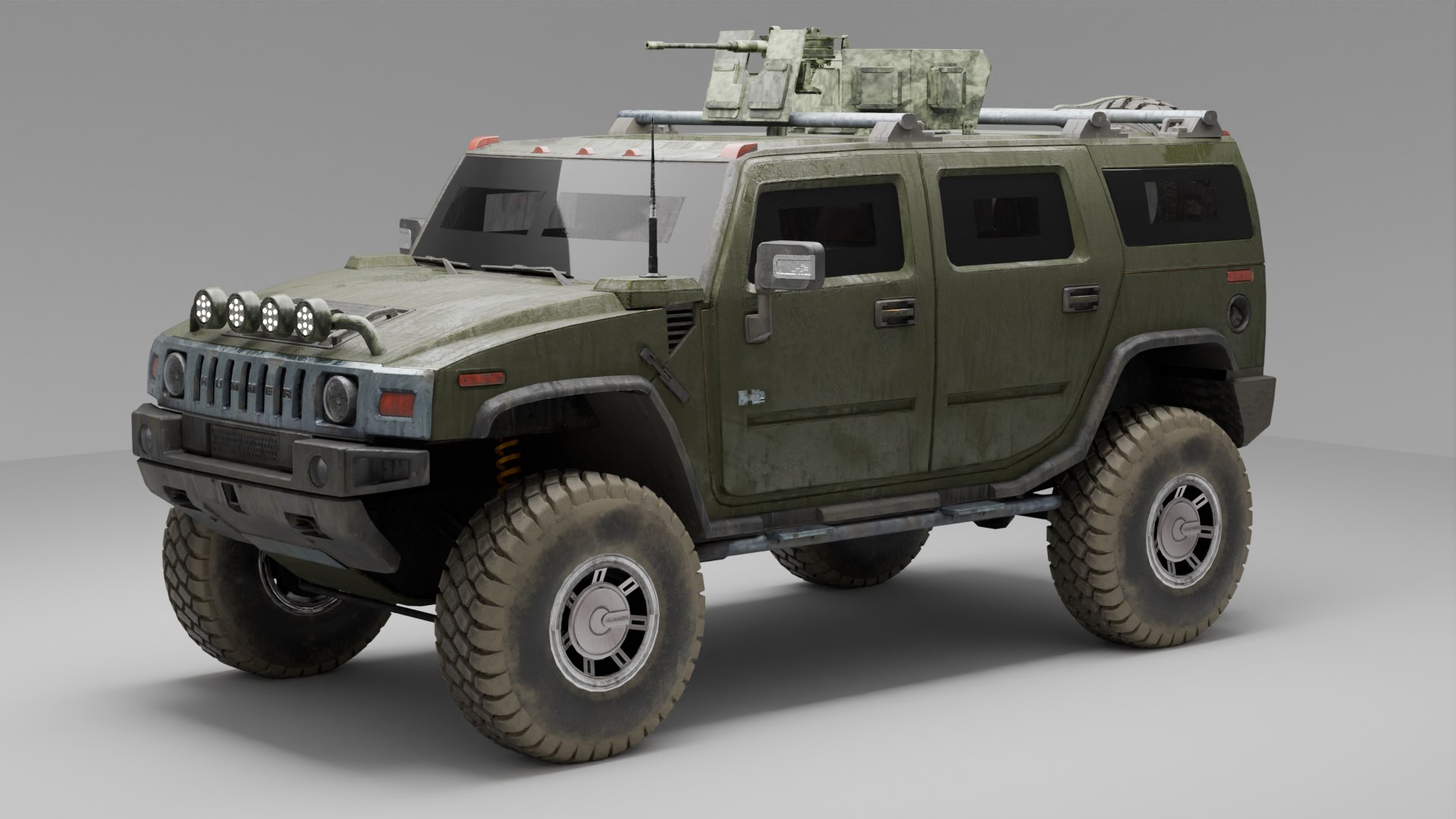 modelo 3d hummer h2 armado - TurboSquid 2308677