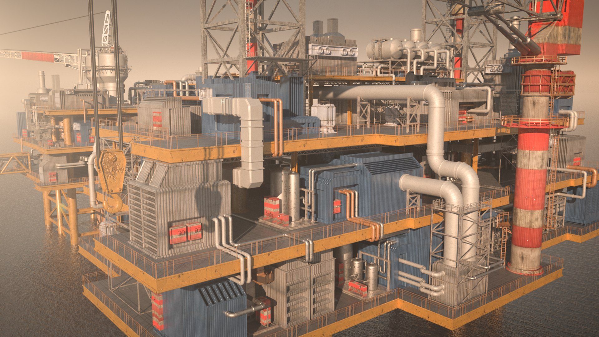 3D Oil Rig Model - TurboSquid 2185847