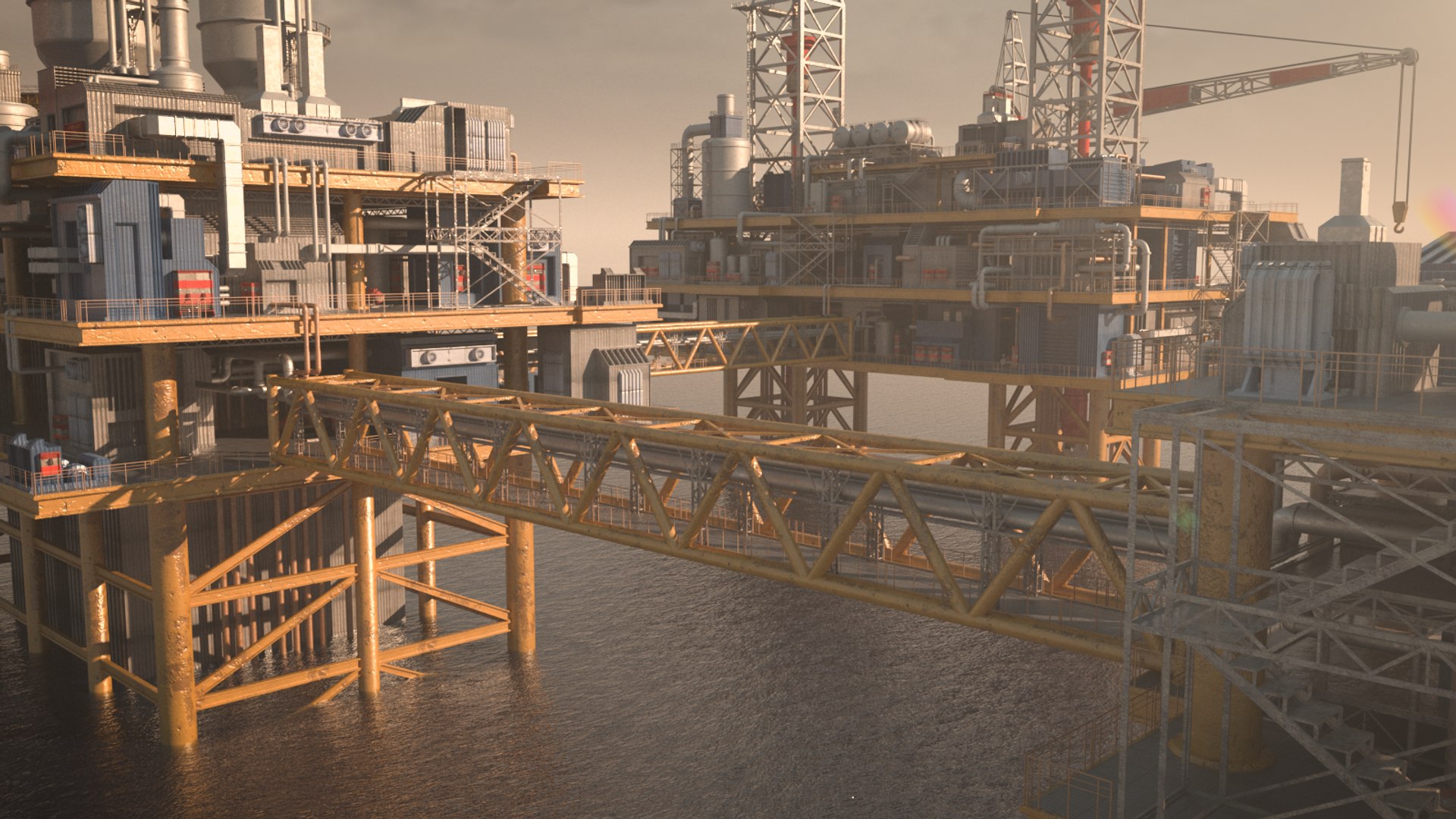 3D Oil Rig Model - TurboSquid 2185847