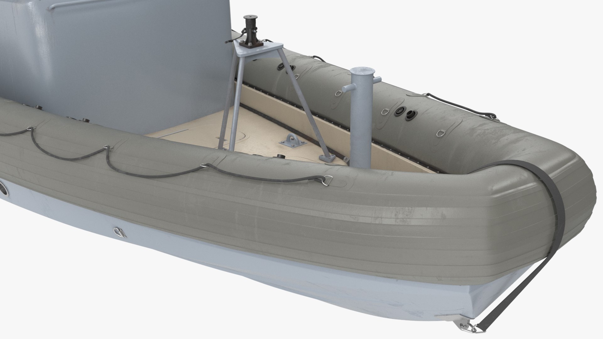 American Military Inflatable Assault Boat Rigged For Cinema 4D Model ...