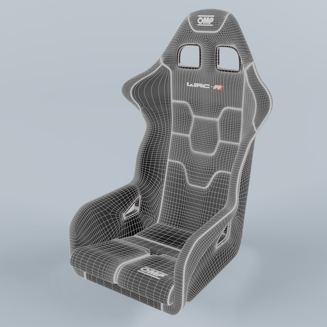 3D OMP WRC-R Racing Black Seat Model - TurboSquid 1793988