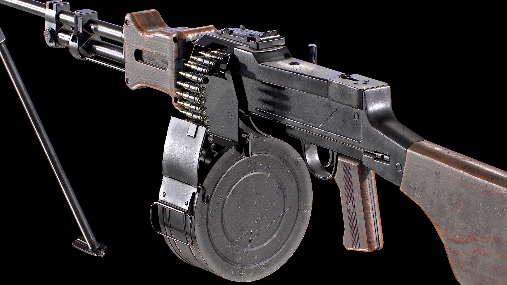 3D Model RPD Light Machine Gun PBR - TurboSquid 1811053