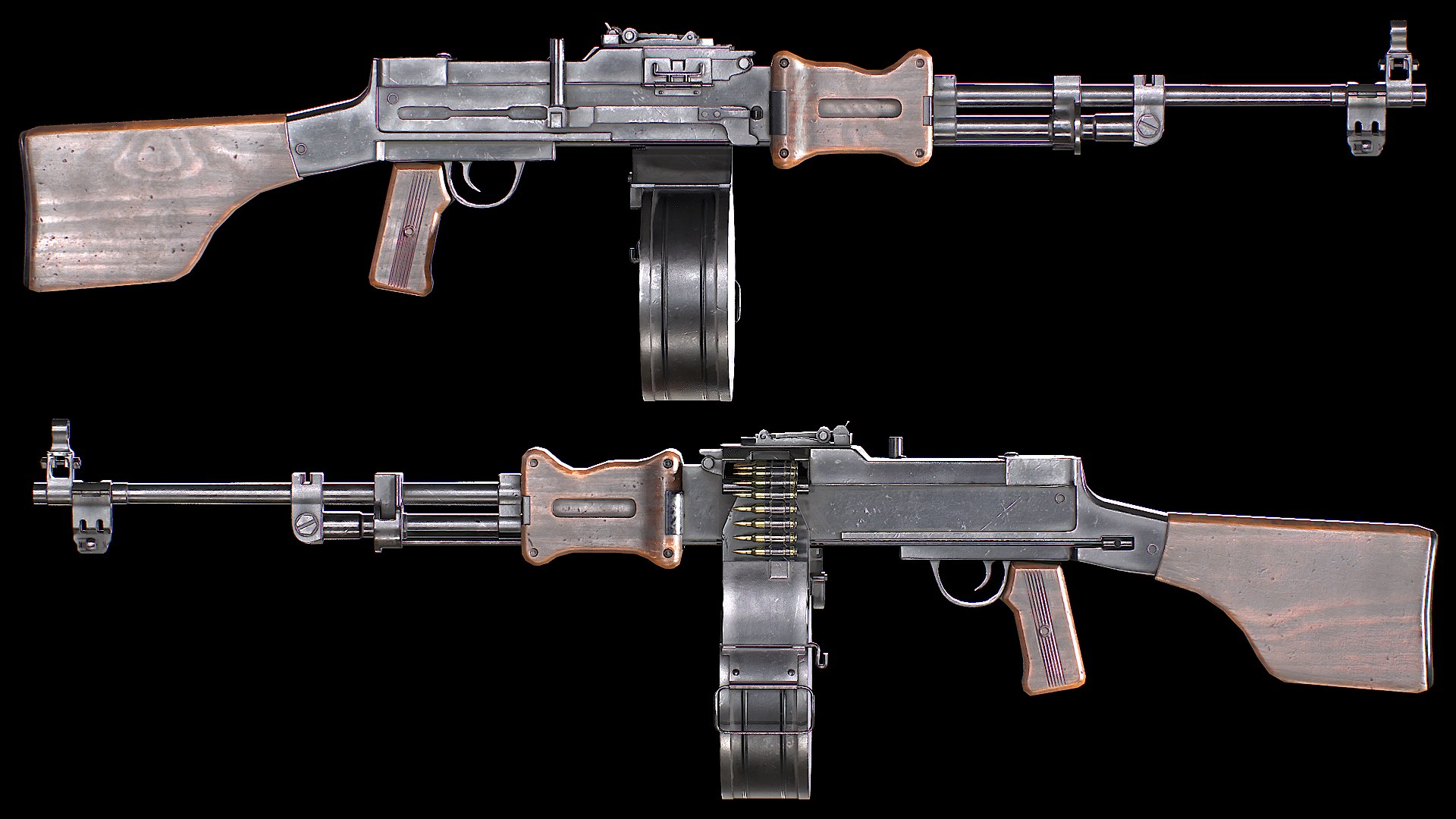 3D Model RPD Light Machine Gun PBR - TurboSquid 1811053