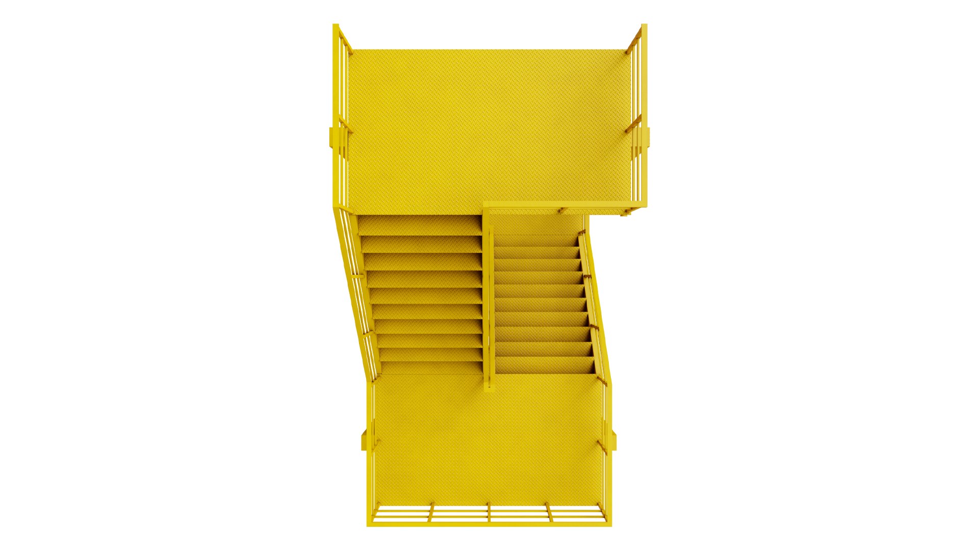 Yellow Industrial Stair 3D Model - TurboSquid 1741754