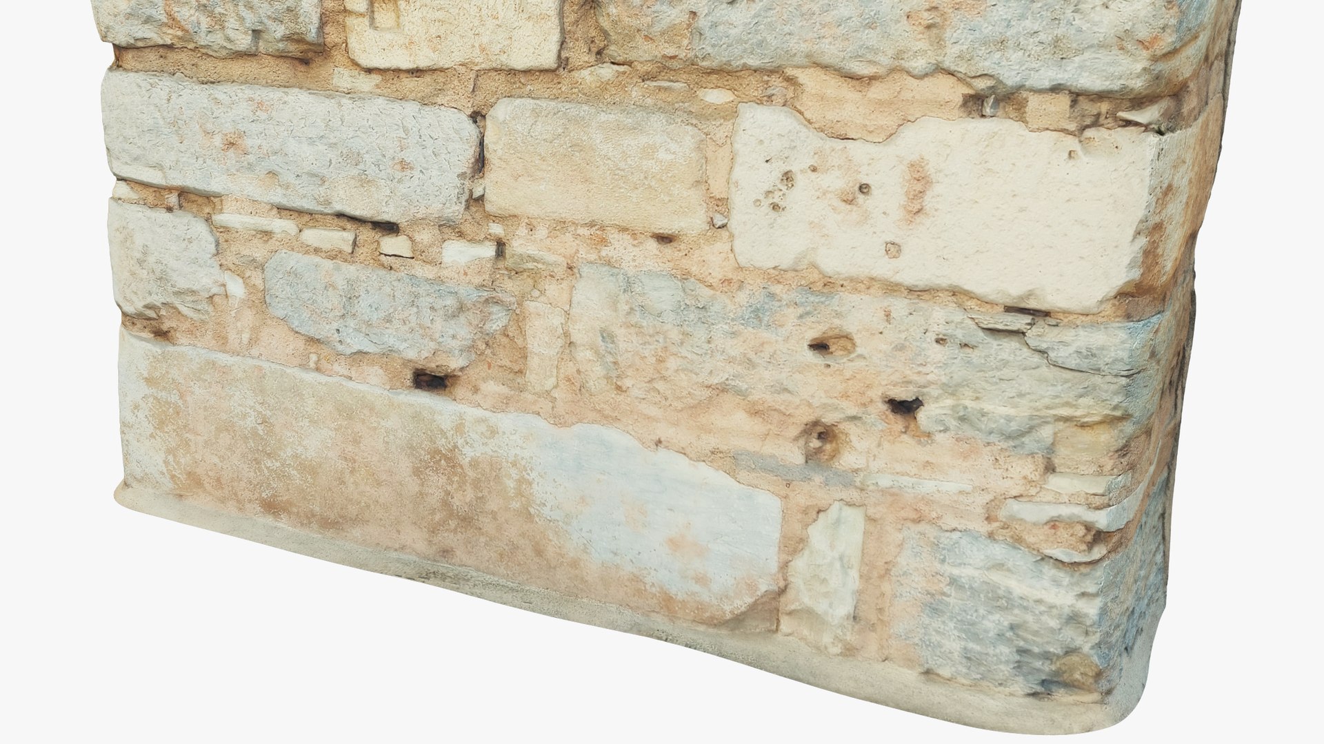 3D Model Ancient Wall Column Corner V2 - TurboSquid 2291058