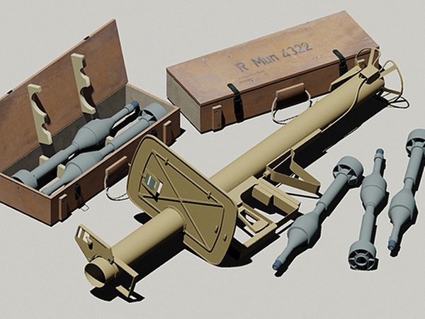 max wwii german anti-tank rocket launcher