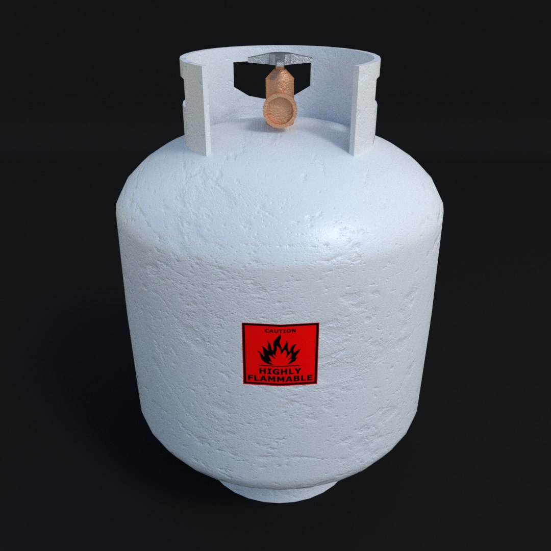photo-realistic gas container - obj