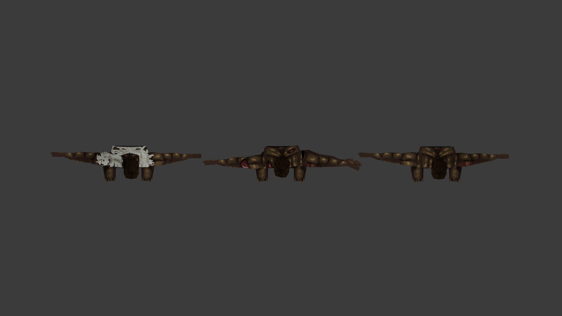 Retro Zombie PSX Models - Fully Rigged And Variants 3D Model ...