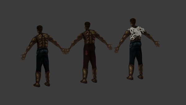 modelo 3d Modelos Retro Zombie PSX: totalmente equipados y variantes ...