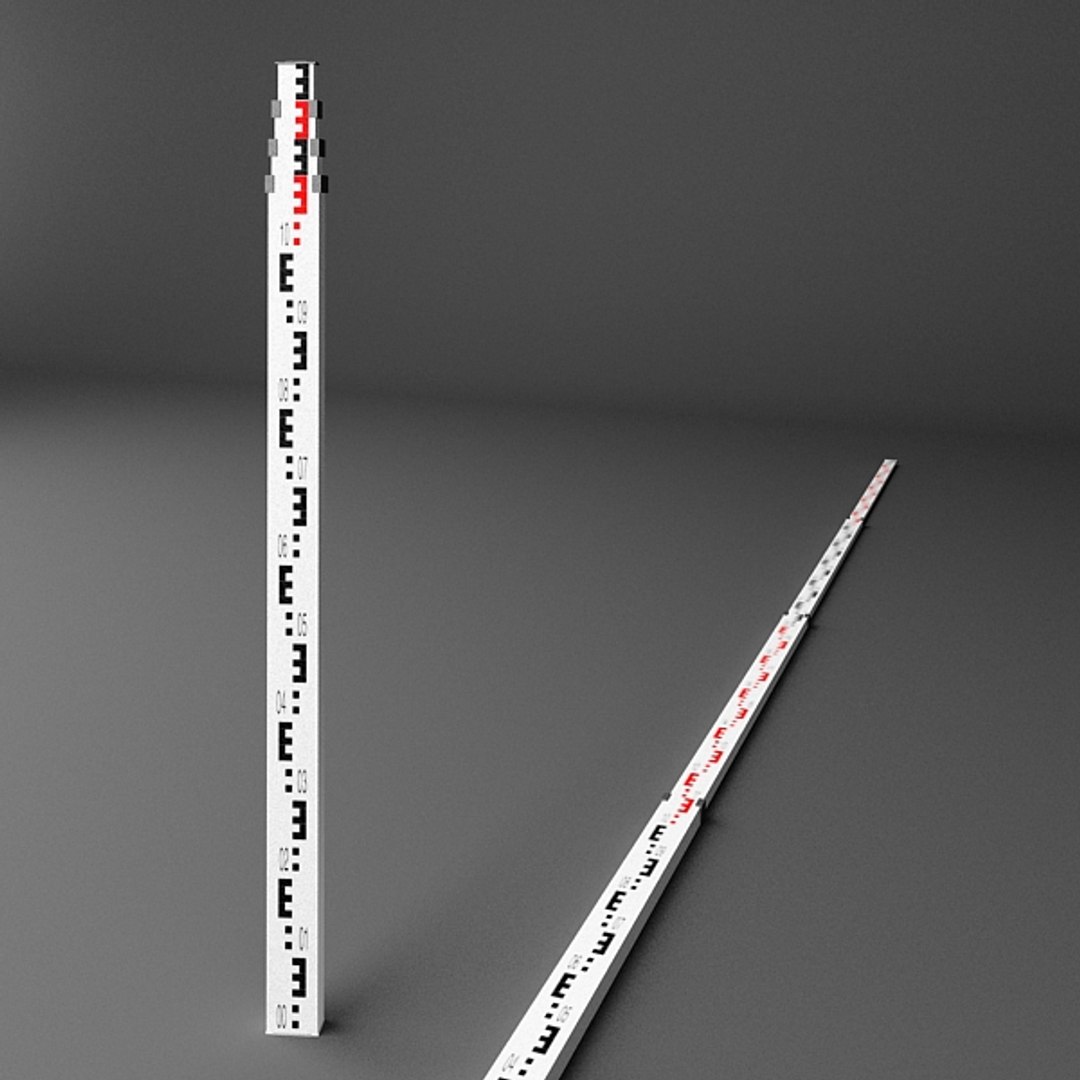 3d Levelling Rod Model