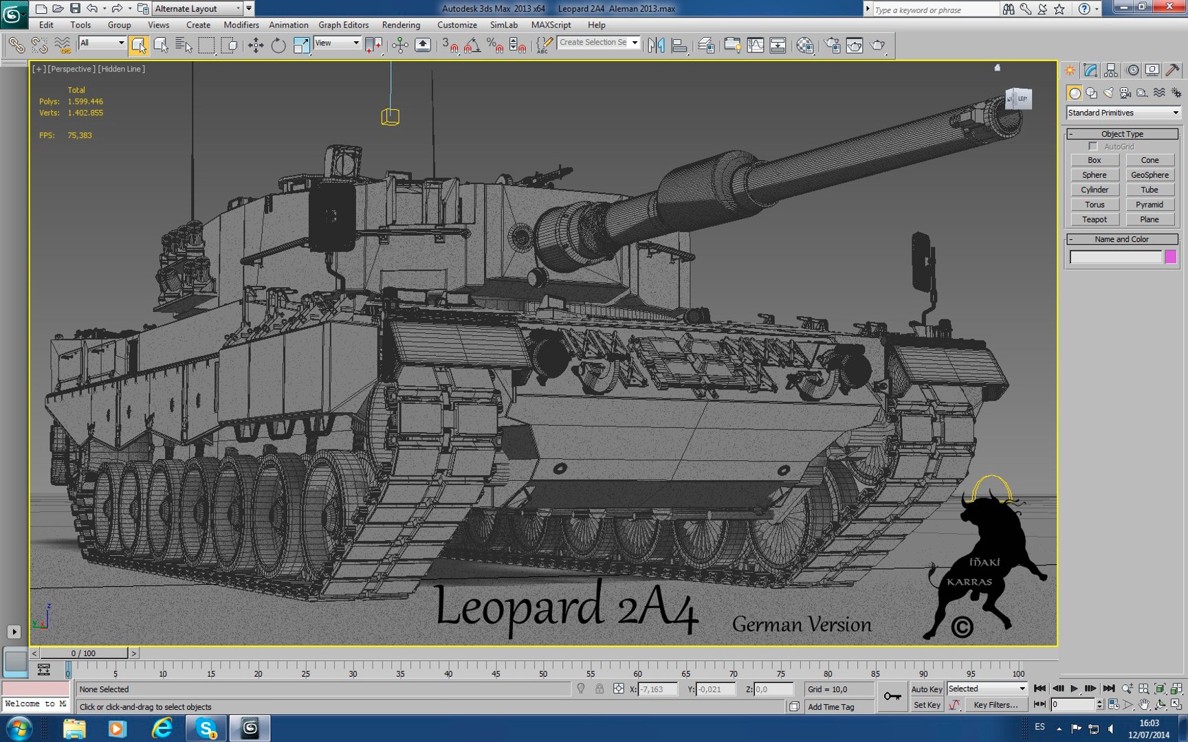 Leopard 2a4 Tank Version 3d Model