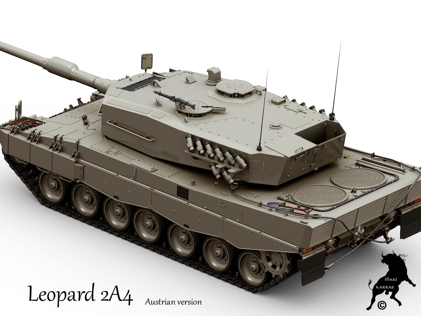 Leopard 2a4 Tank Version 3d Model