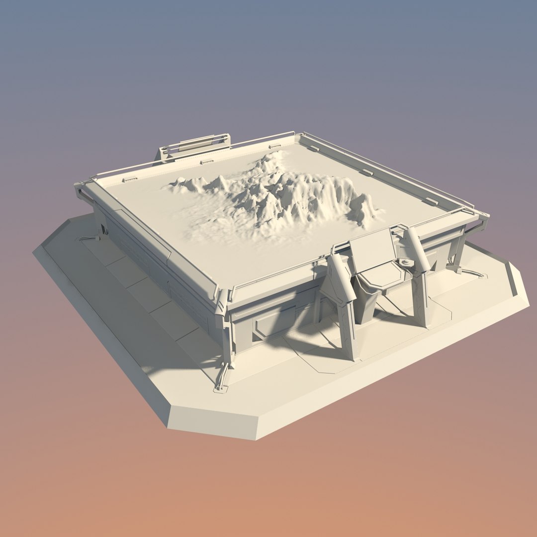 Futuristic Table 3d Model