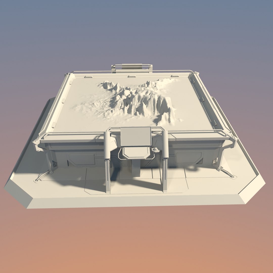 Futuristic Table 3d Model