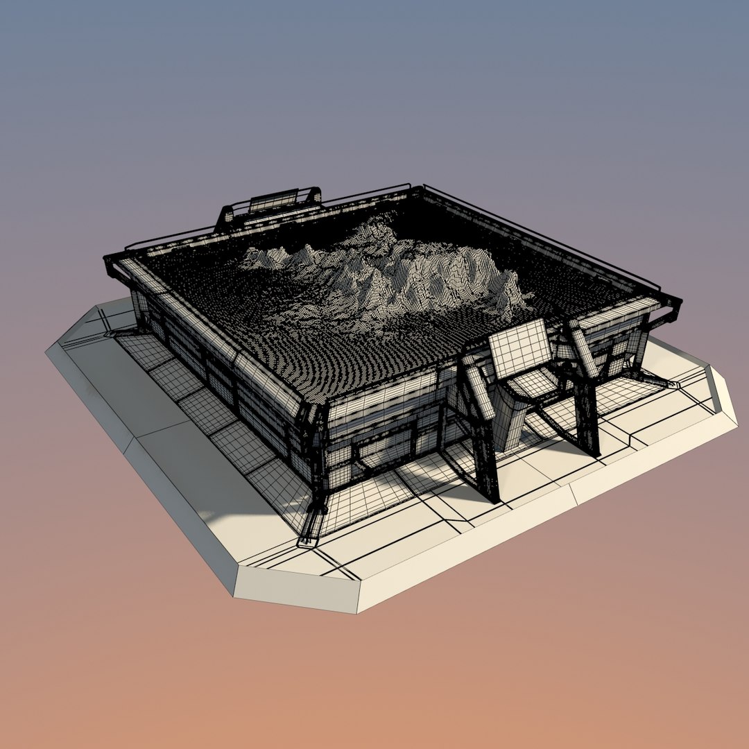 Futuristic Table 3d Model