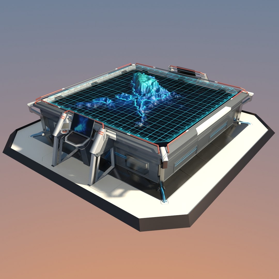 Futuristic Table 3d Model