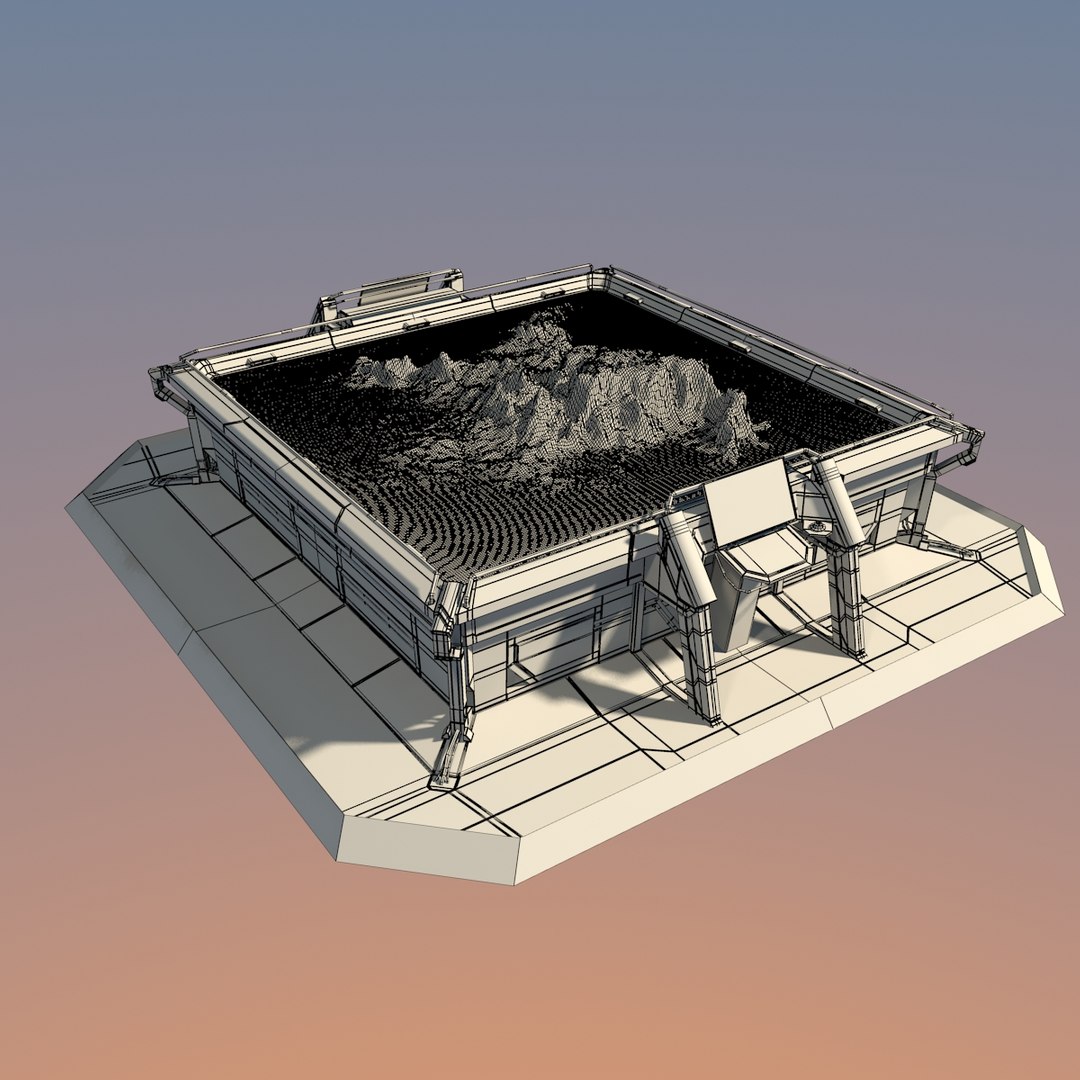 Futuristic Table 3d Model