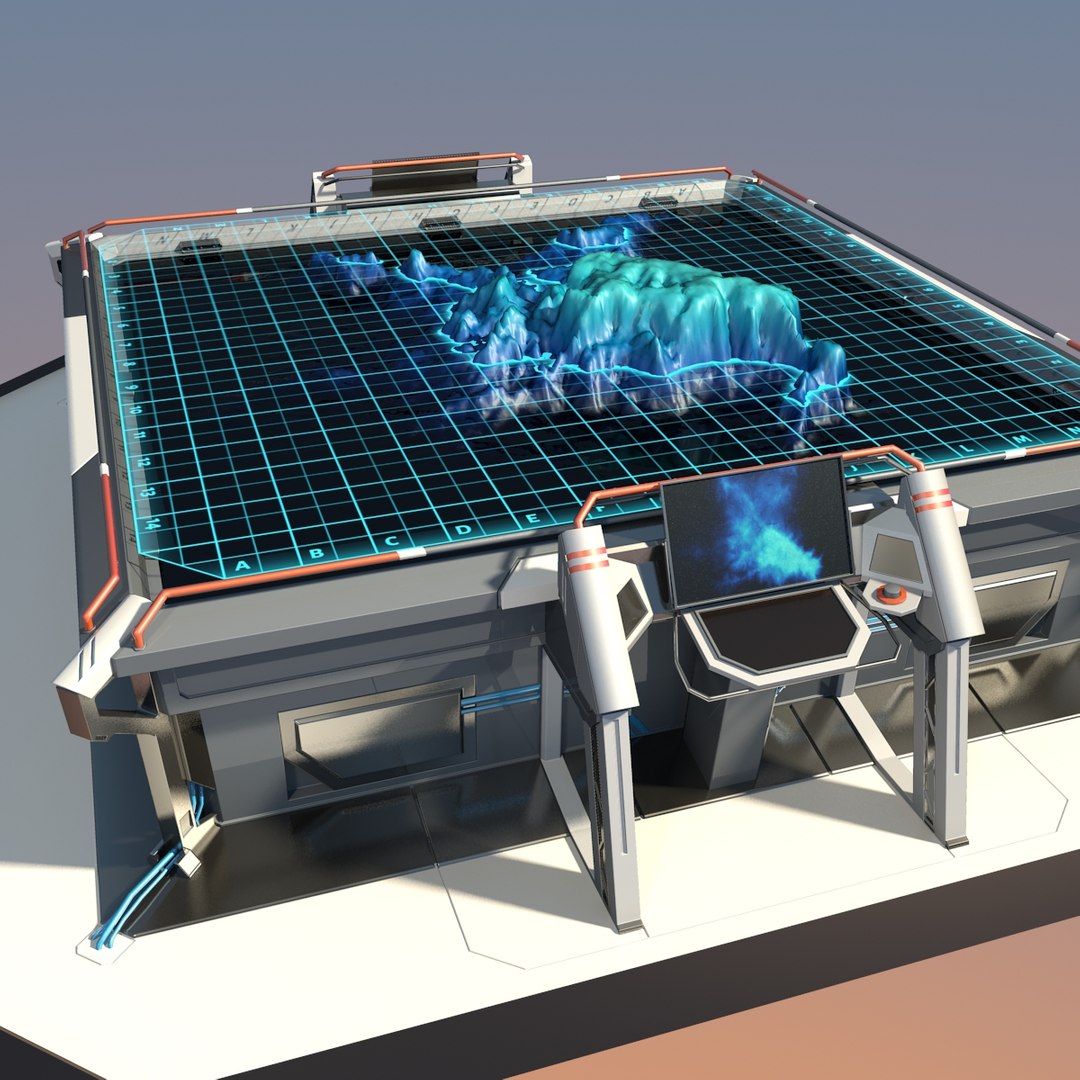 Futuristic Table 3d Model