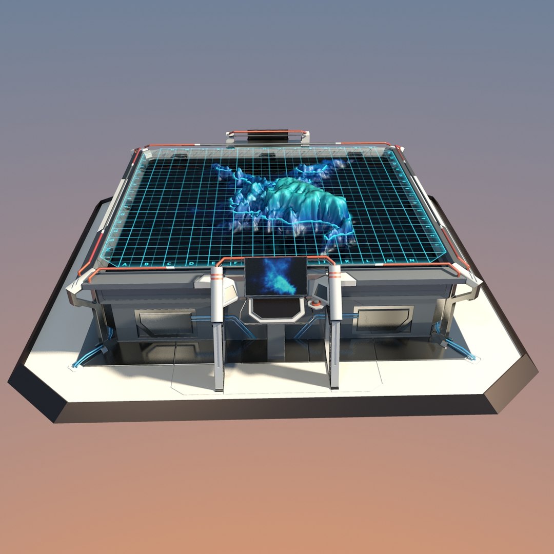 Futuristic Table 3d Model