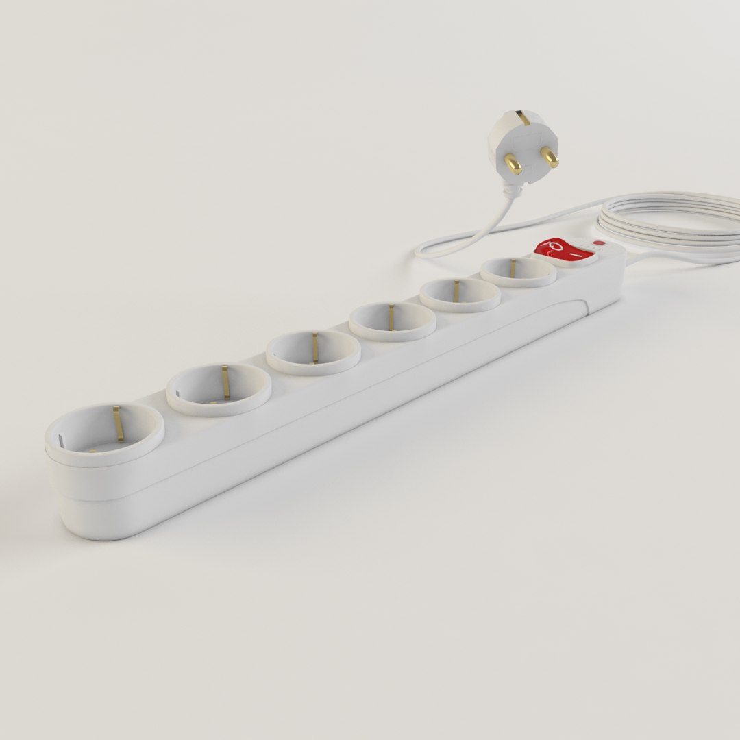 Plug Extension Multiplug 3d 3ds