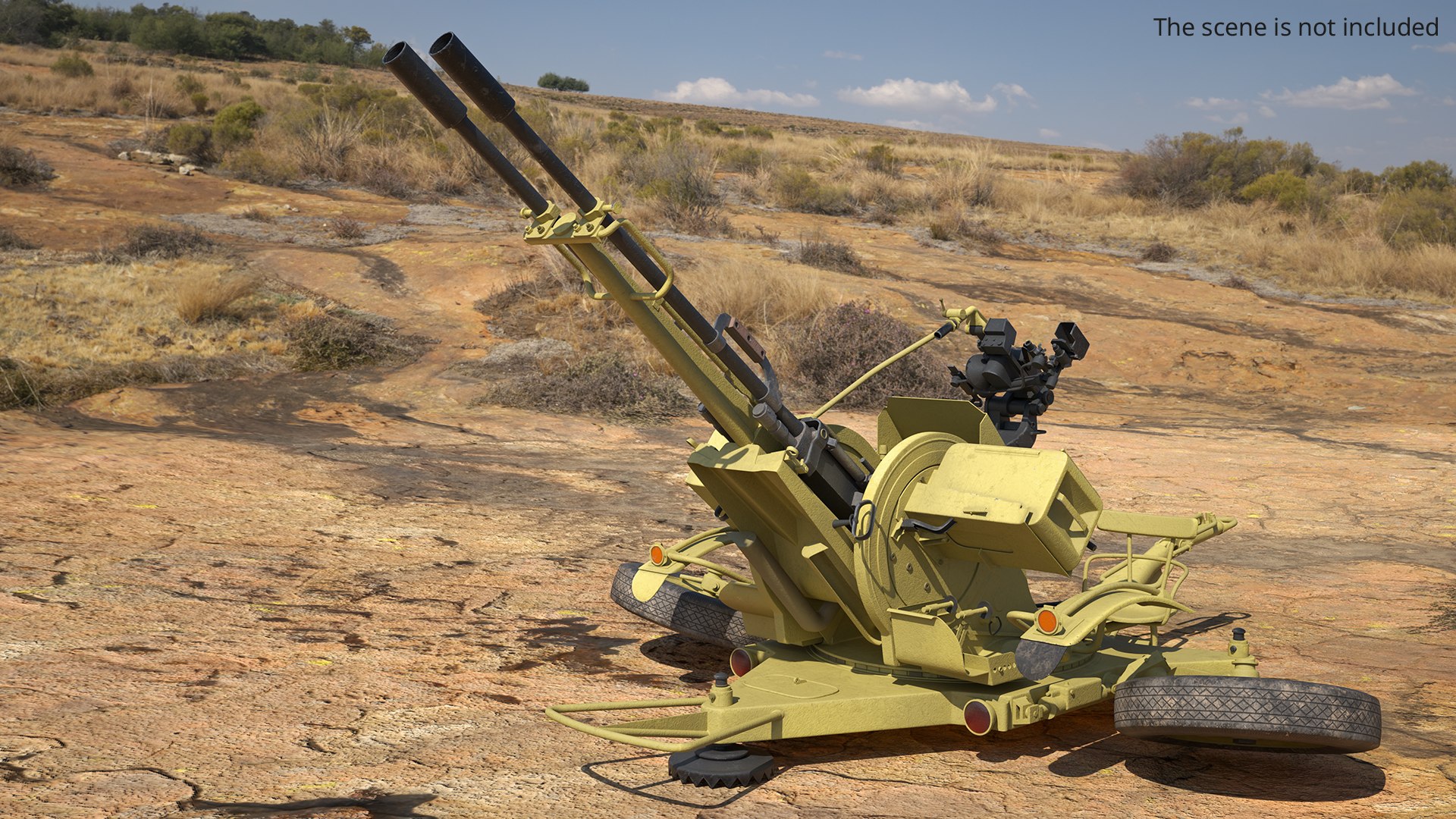 23mm Automatic Air Defense Gun Desert Model - TurboSquid 2459096