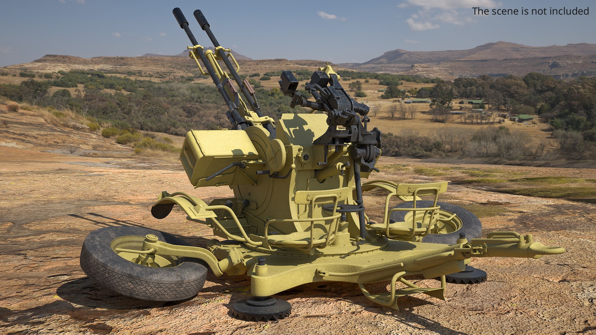 23mm Automatic Air Defense Gun Desert Model - TurboSquid 2459096