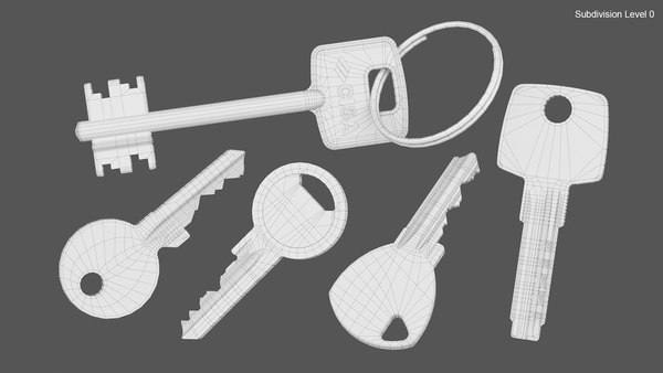 Set of Keys 01 3D model - TurboSquid 1900669