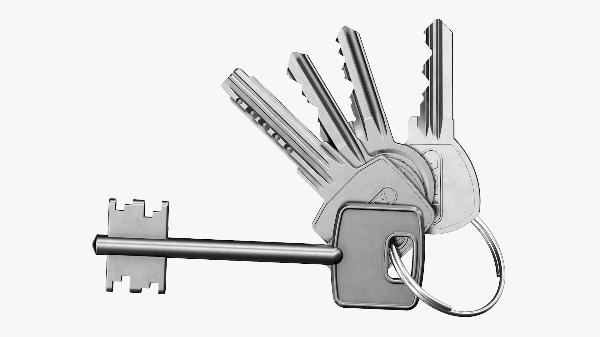 Set of Keys 01 3D model - TurboSquid 1900669