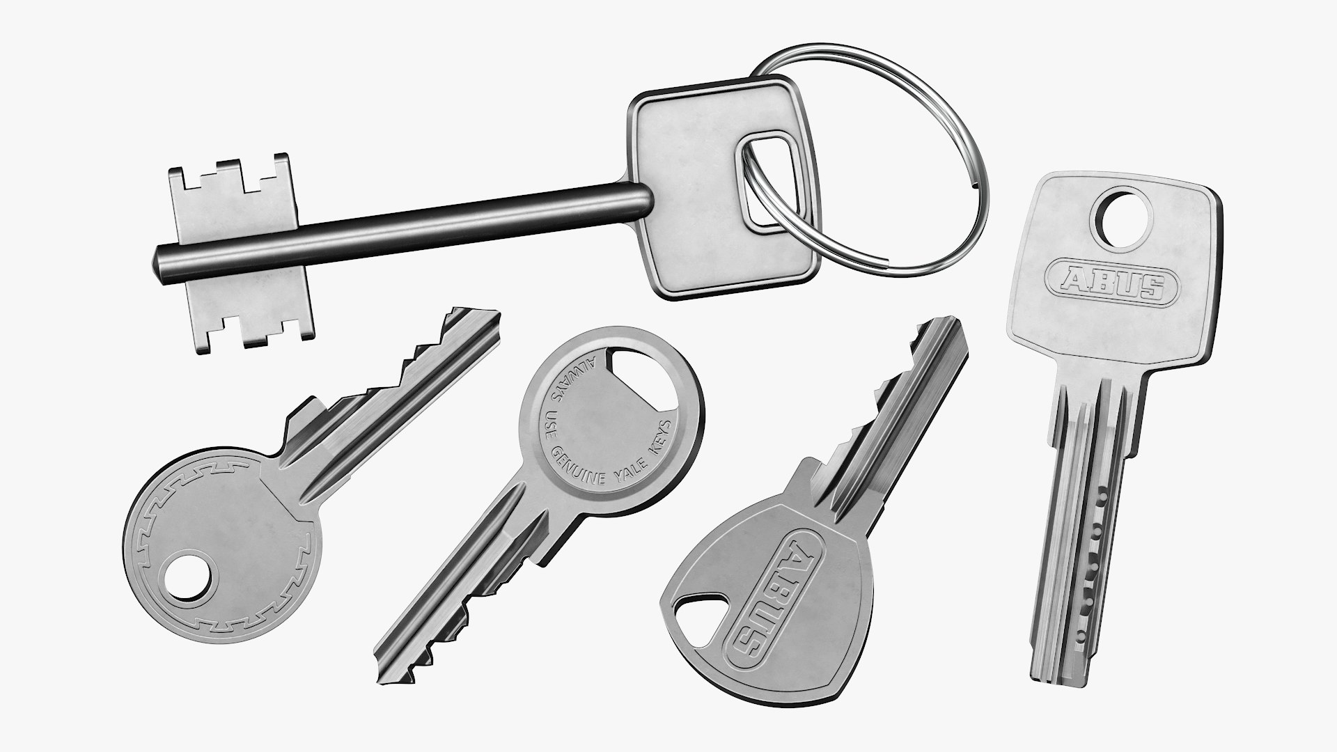 Set of Keys 01 3D model - TurboSquid 1900669