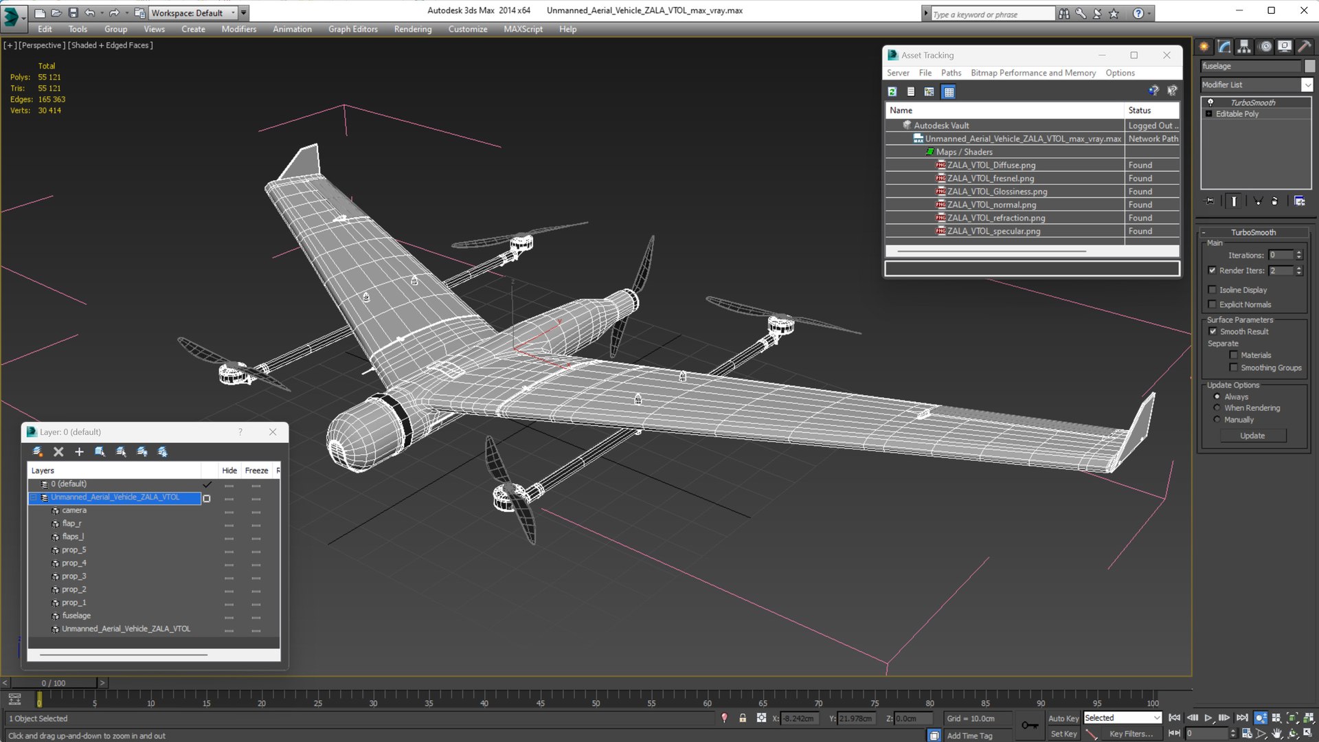 Unmanned Aerial Vehicle ZALA VTOL model - TurboSquid 2037557