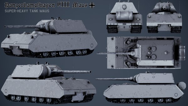 Viii maus tank 3D - TurboSquid 1693373