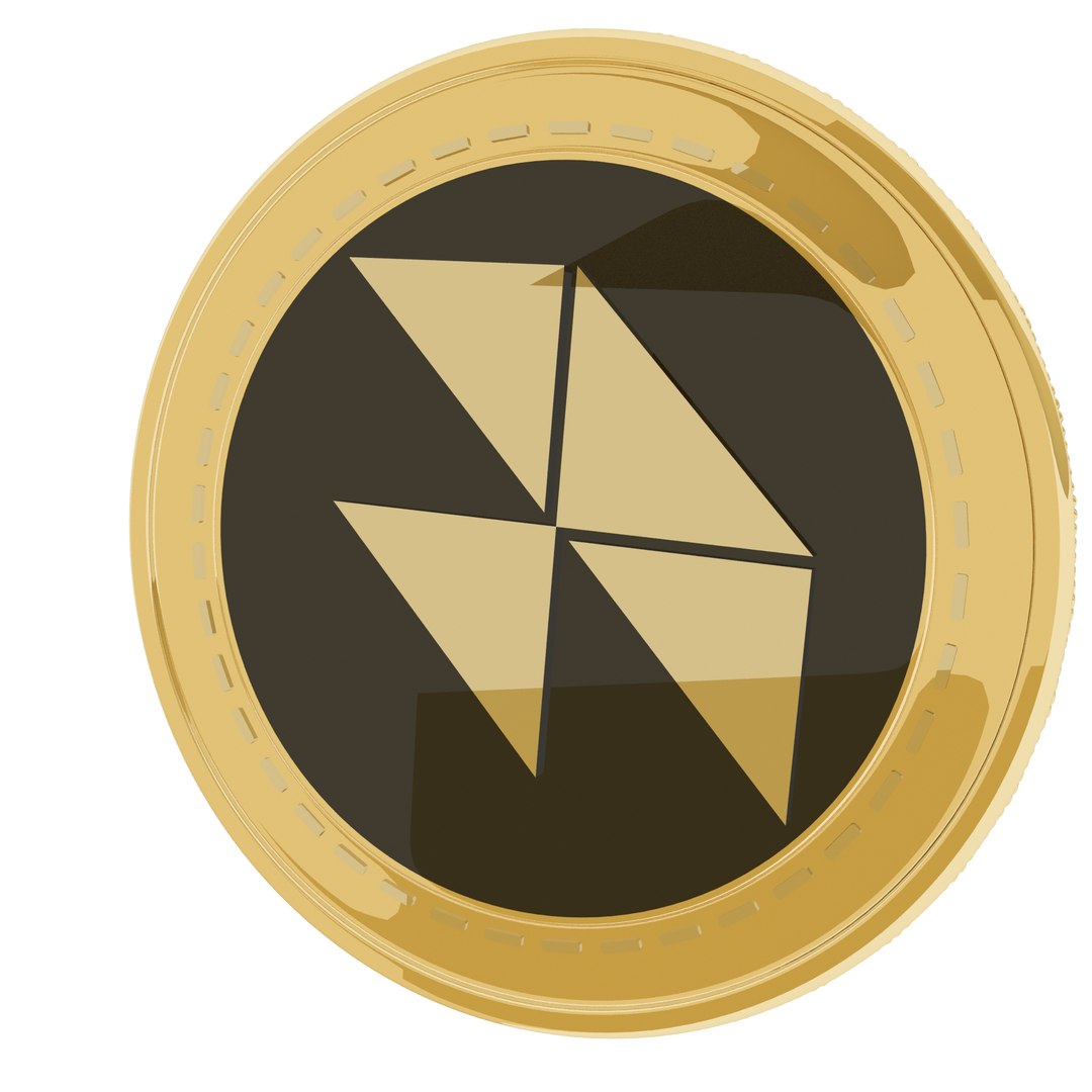 Dinero DIN Cryptocurrency Gold Coin 3D - TurboSquid 1849131