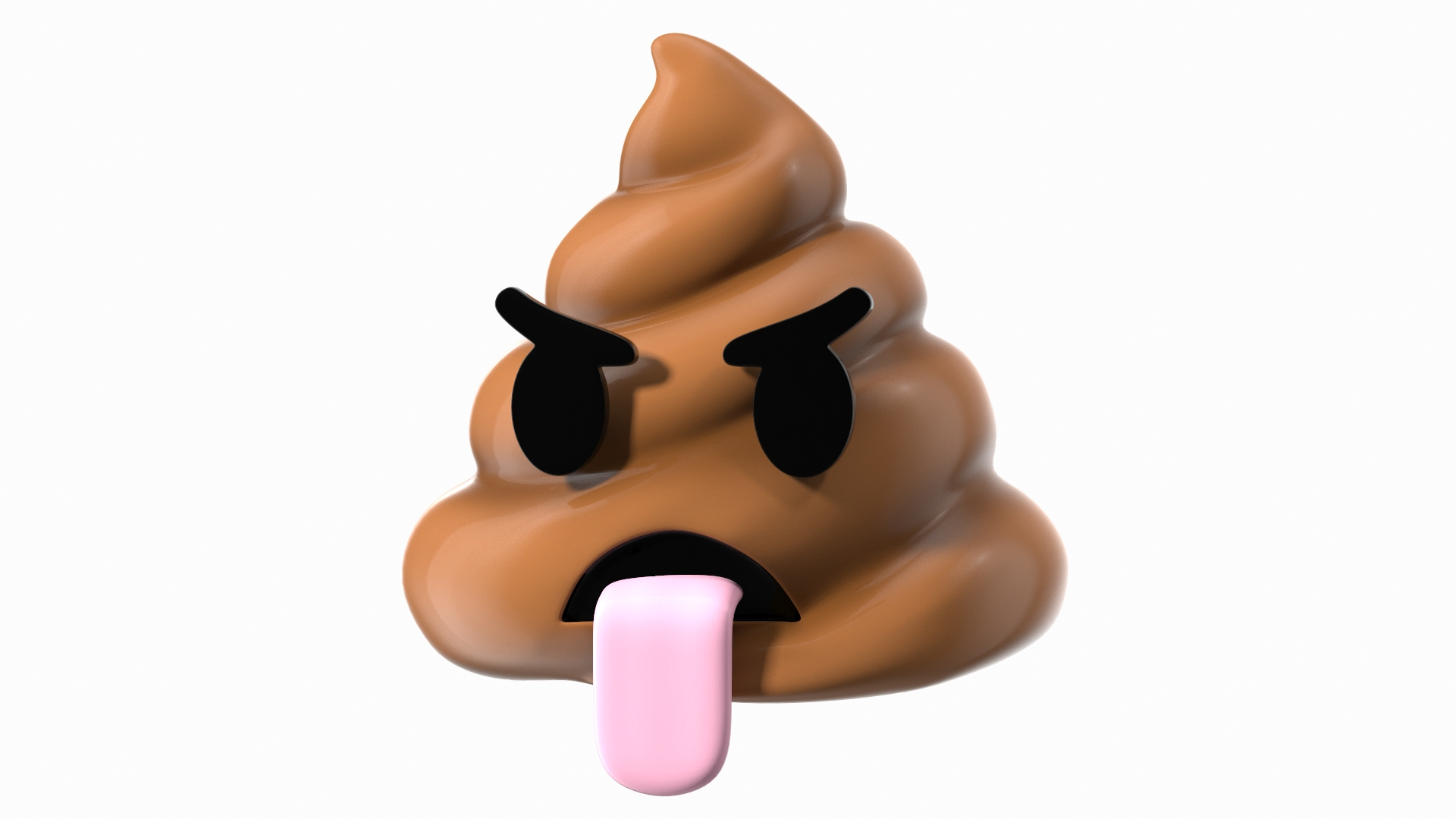 Tongue Out Face Poop Emoji Smile 3D Model - TurboSquid 1801241