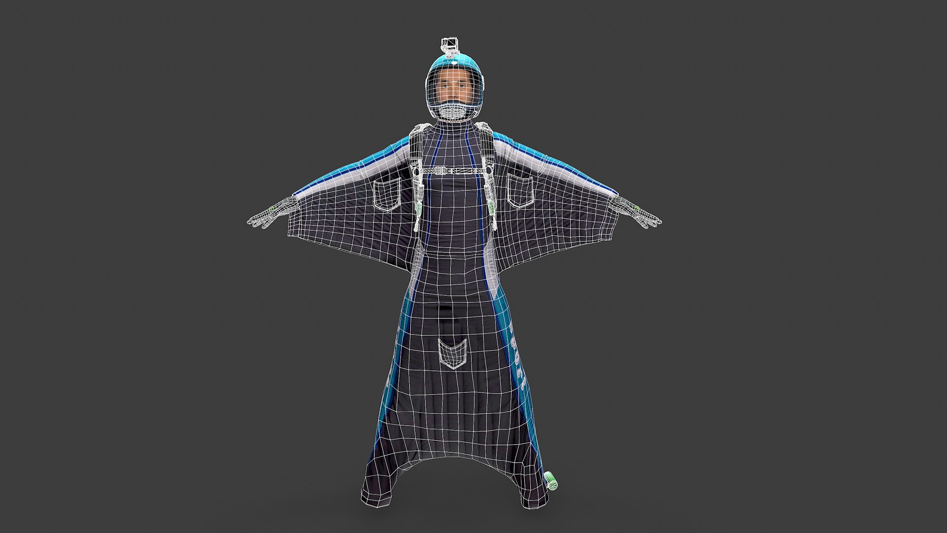 Wingsuit Skydiving 3D Model - TurboSquid 2218743