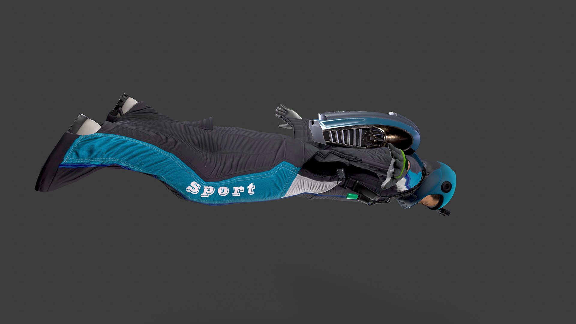 Wingsuit Skydiving 3D Model - TurboSquid 2218743
