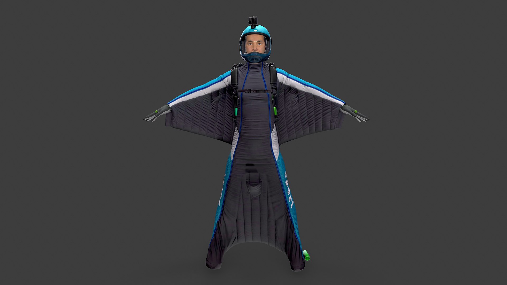 Wingsuit Skydiving 3D Model - TurboSquid 2218743