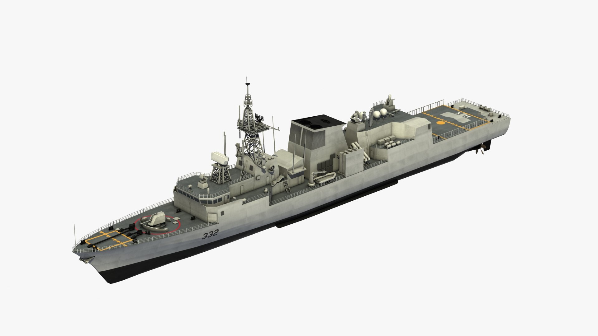 Updated halifax class model - TurboSquid 1517660