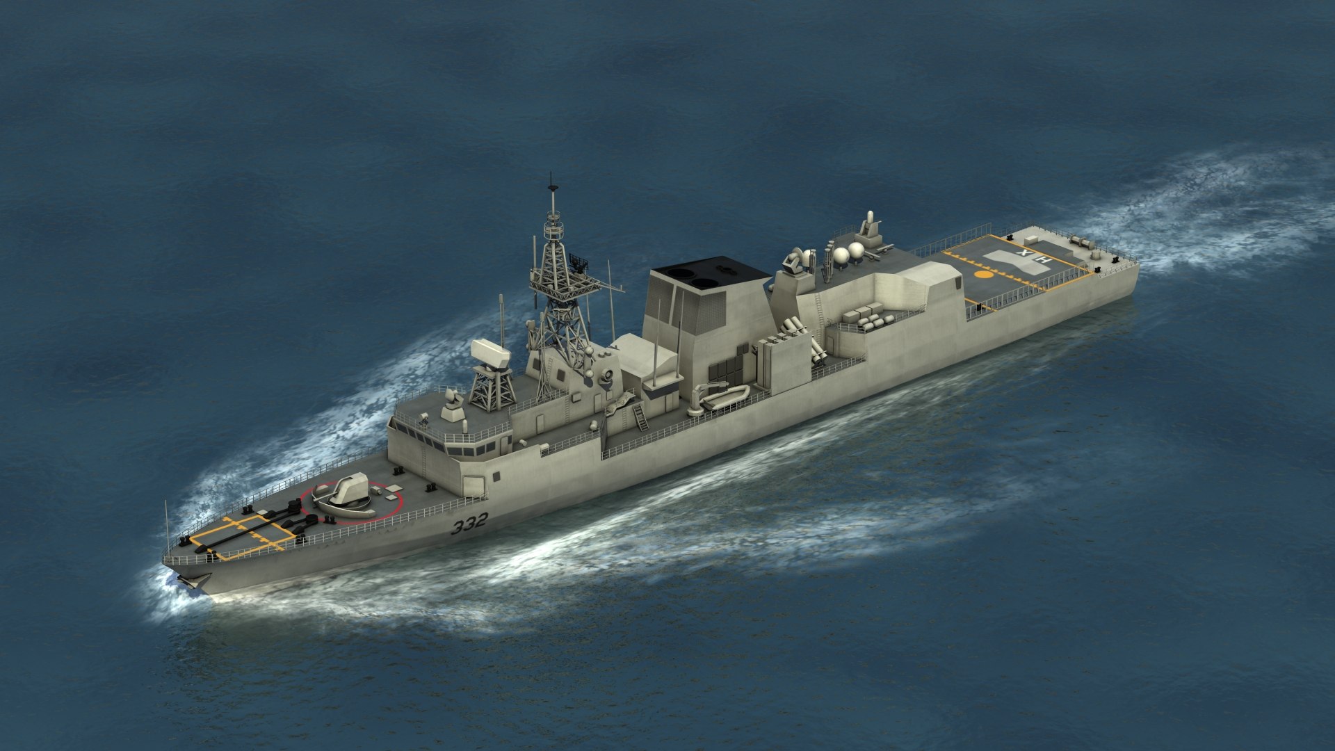 Updated halifax class model - TurboSquid 1517660